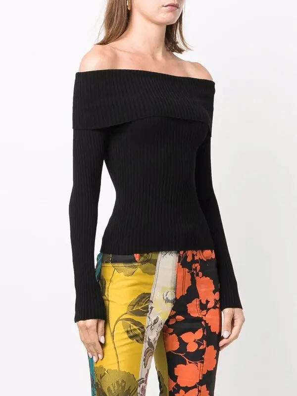 Blumarine Off-shouder Knitted Jumper