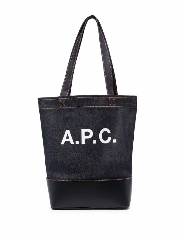 A.p.c. Denim Logo Tote Bag