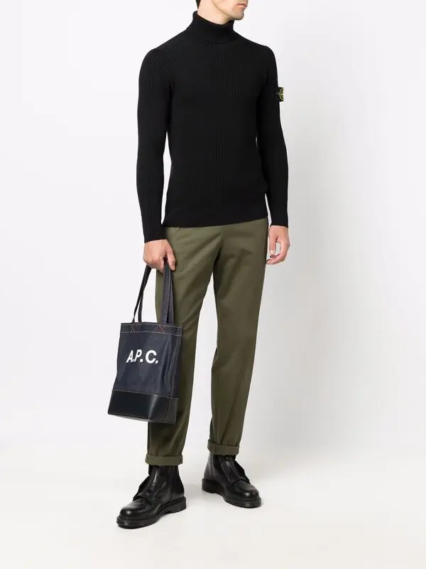 A.p.c. Denim Logo Tote Bag