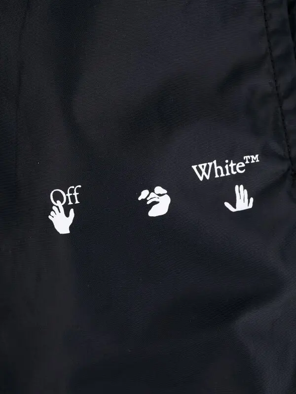 Off-White Diagonal Stripe Swimming Shorts