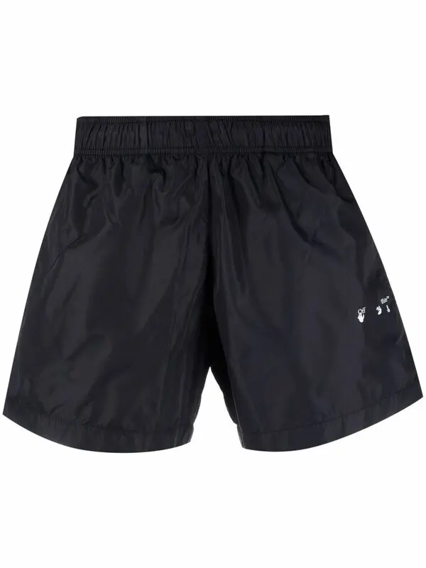 Off-White Diagonal Stripe Swimming Shorts