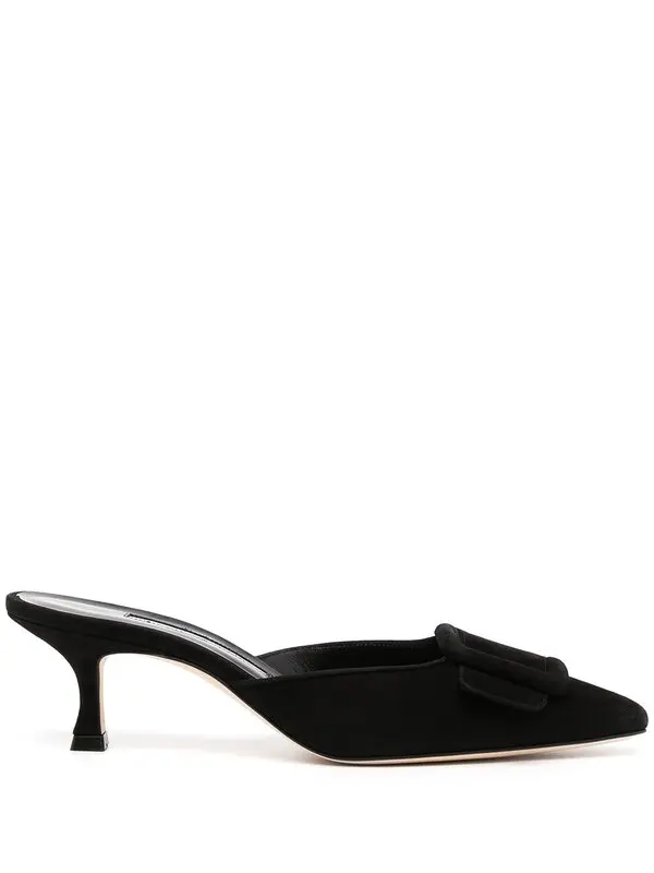 Manolo Blahnik Maysale 50mm Mules - Black