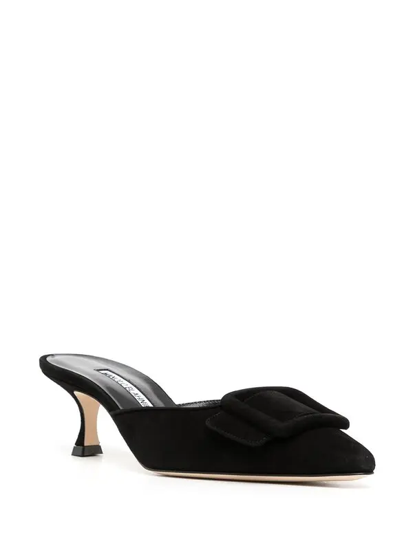 Manolo Blahnik Maysale 50mm Mules - Black