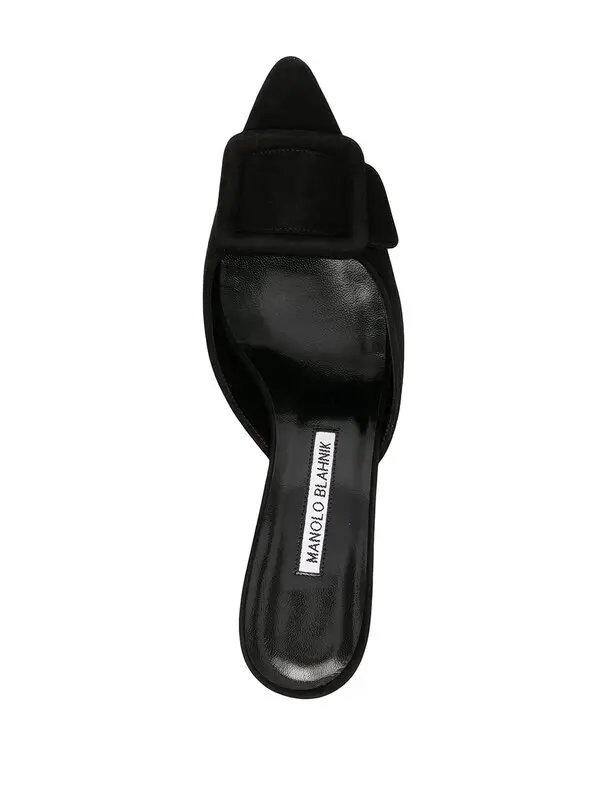 Manolo Blahnik Maysale 50mm Mules - Black