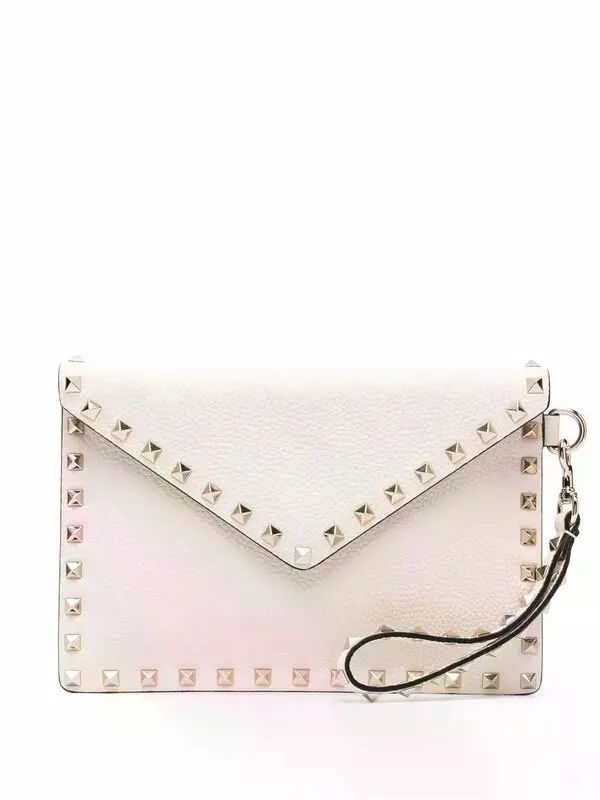 Valentino Garavani Rockstud Envelope Clutch - Neutrals
