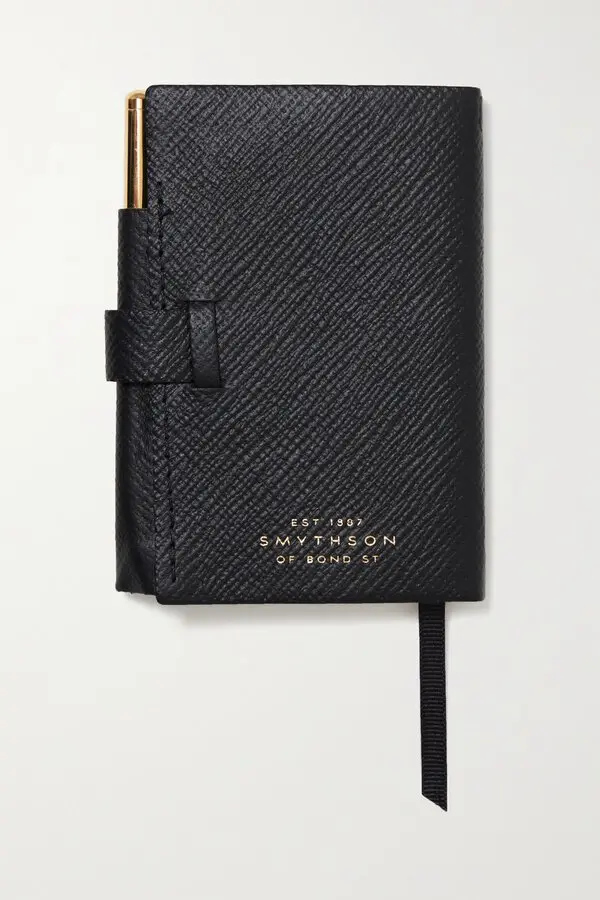 Smythson The Wafer 2022 Textured-leather Diary - Black