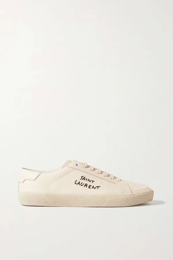 Saint Laurent Off-White Worn-Look Court Classic Sl/06 Sneakers