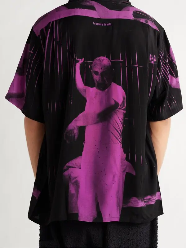【WACKOMARIA】SILENCE LAMBS SHIRT／新品タグ付 Wacko Maria The Silence Of The Lambs Camp-Collar Printed Woven