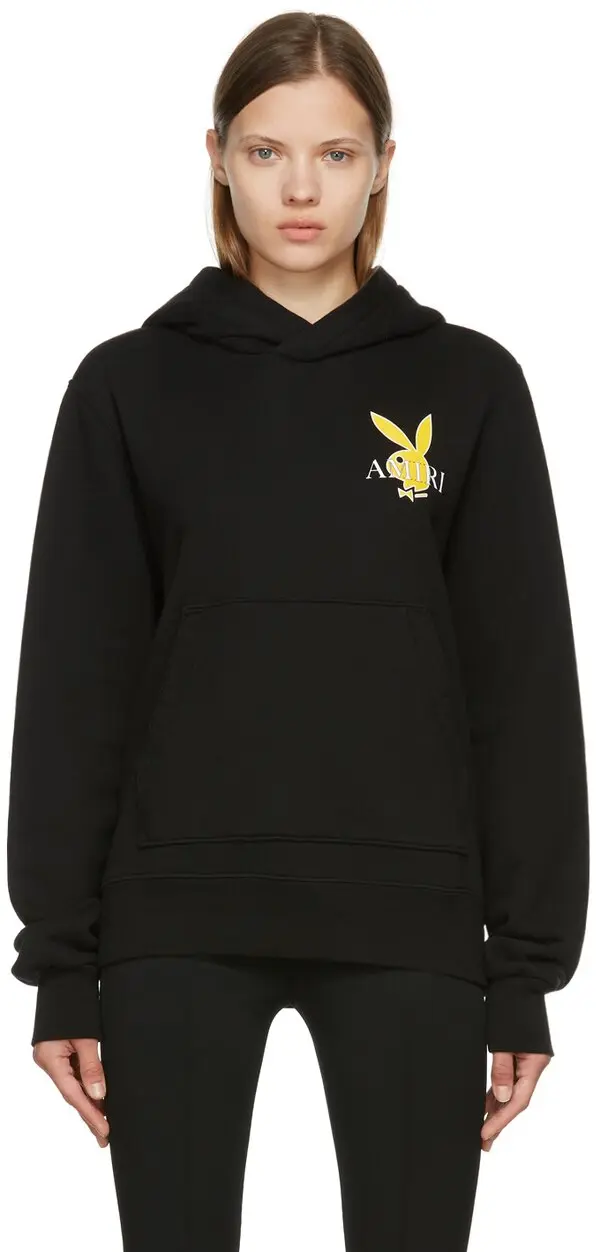 新品同様 AMIRI PLAYBOY COVER BUNNY HOODIE S Amiri Playboy Edition Cover Bunny Hoodie In Black - 48% Off