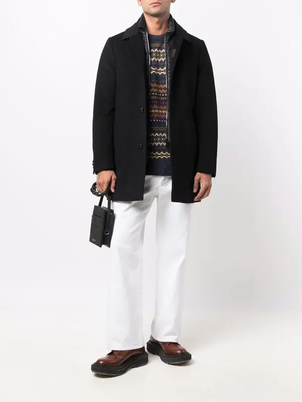 MOORER Layered Wool-cashmere Coat