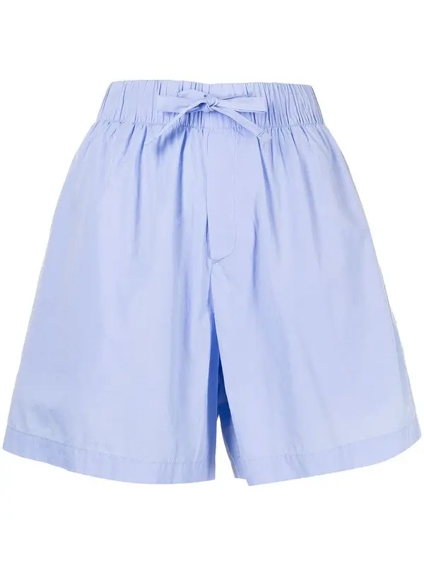 TEKLA Wide-leg Pyjama Shorts - Black