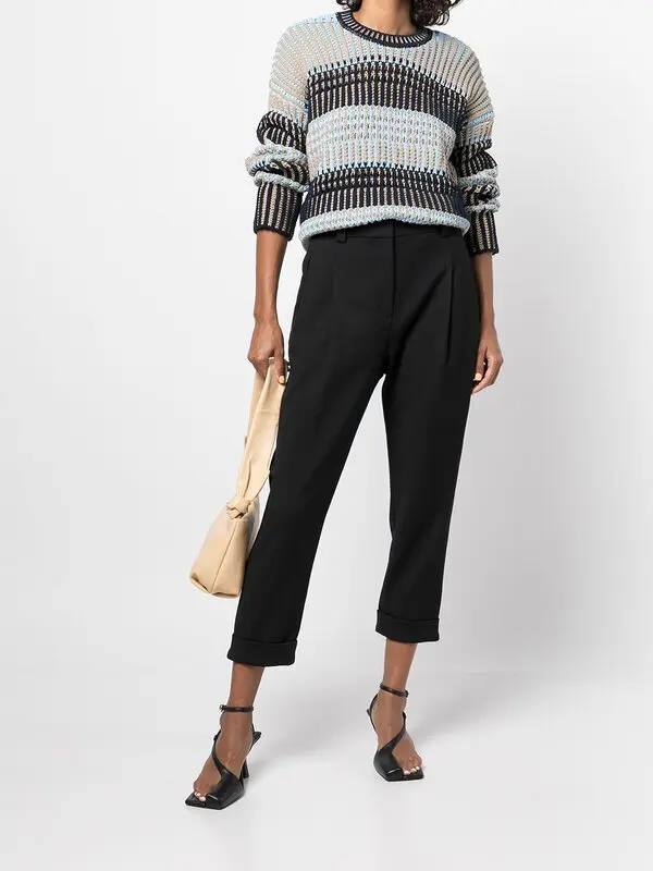 3.1 Phillip Lim Striped-knit Two-tone Jumper