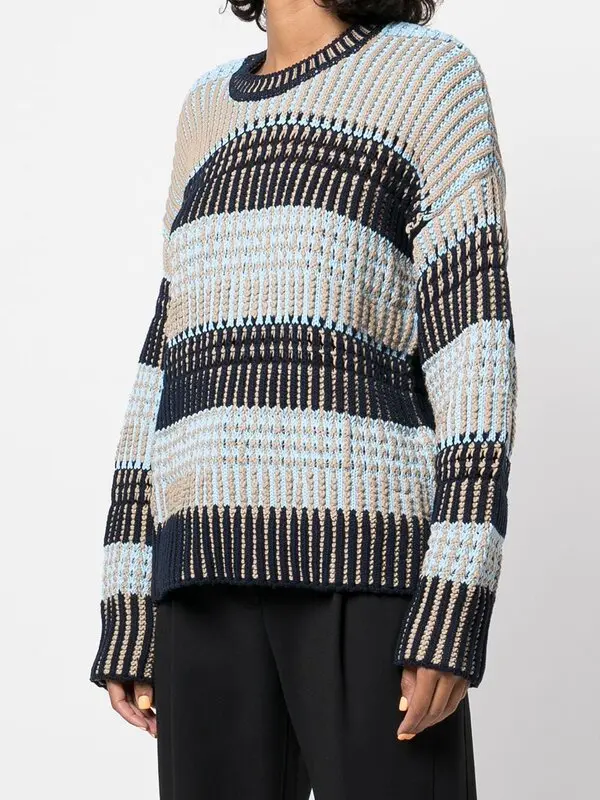 3.1 Phillip Lim Striped-knit Two-tone Jumper
