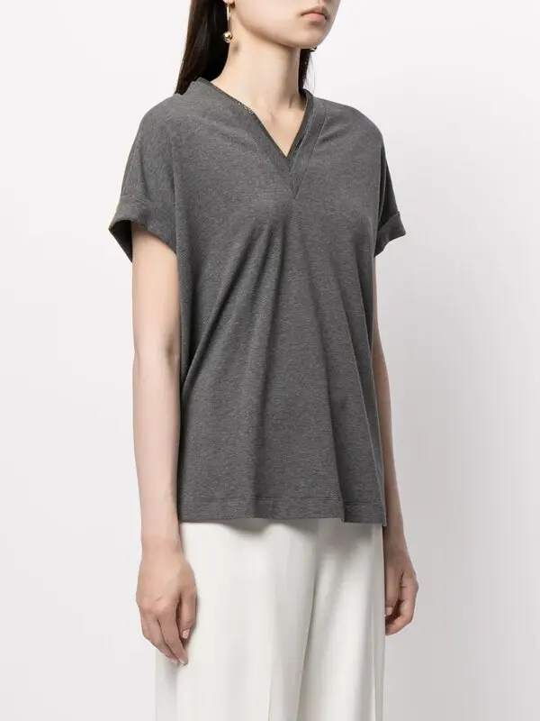 Brunello Cucinelli Cap-sleeve Knitted Top