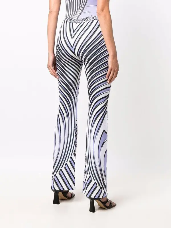 MAISIE WILEN Abstract-print Flared Trousers