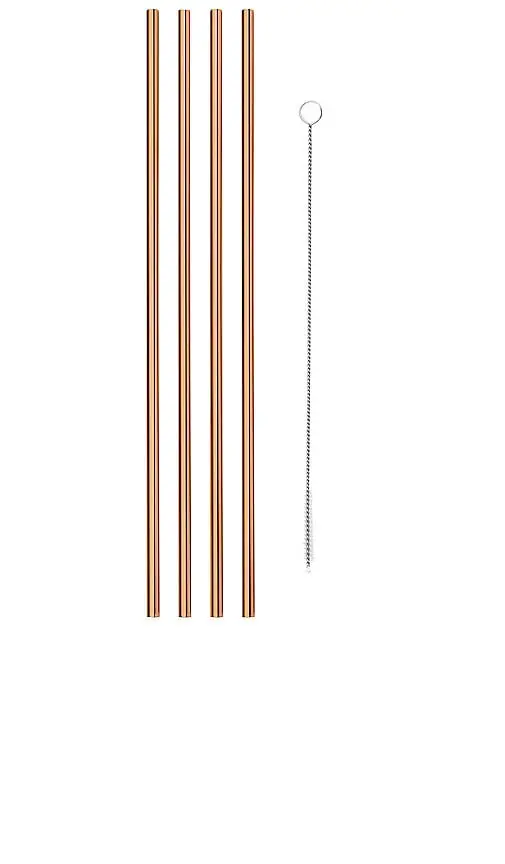 W & P Straws In Metallic - Copper