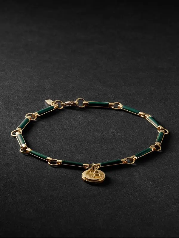 FOUNDRAE 18-karat Gold Malachite Bracelet - Green