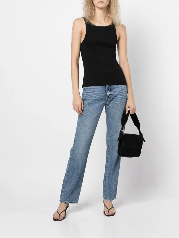 NILI LOTAN Ribbed Tank Top - Black