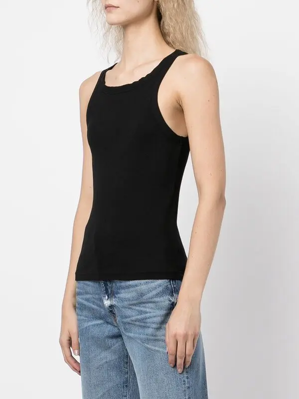 NILI LOTAN Ribbed Tank Top - Black