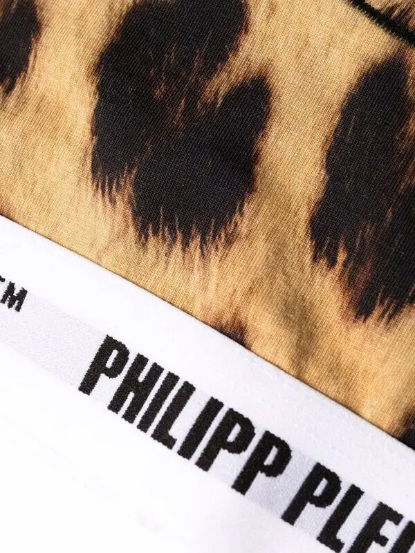 Philipp Plein Leopard Print Racerback Bra