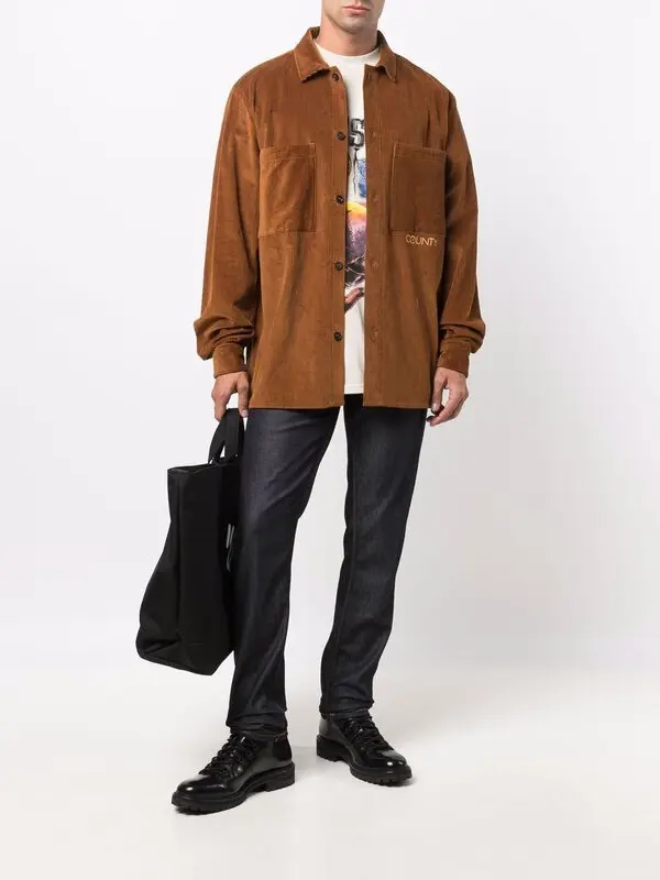 COUNTY OF MILAN Corduroy Long-sleeve Shirt