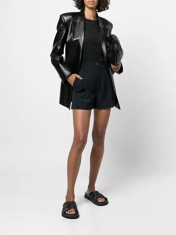 Vince Pleated Detail Crepe Shorts