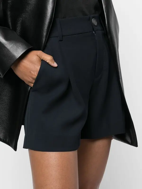 Vince Pleated Detail Crepe Shorts