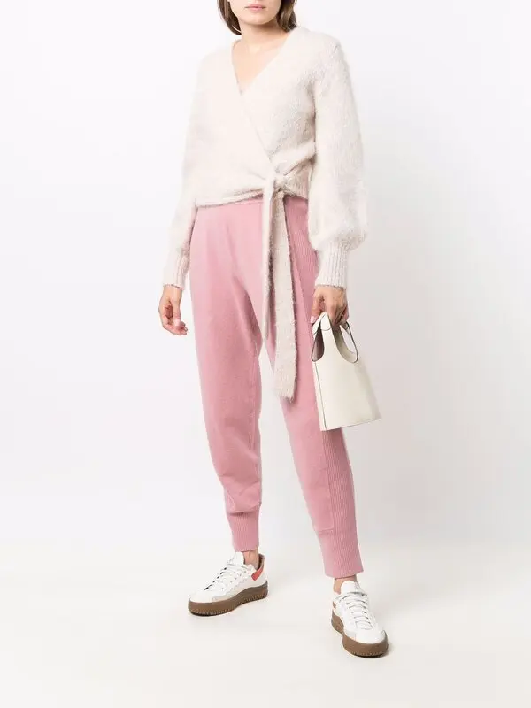 Alberta Ferretti Cashmere-wool Blend Knit Joggers