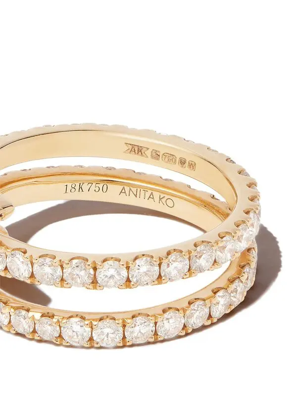 ANITA KO 18kt Yellow Coil Diamond Ring - Gold