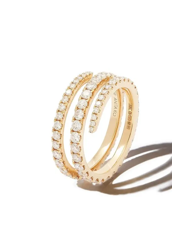 ANITA KO 18kt Yellow Coil Diamond Ring - Gold
