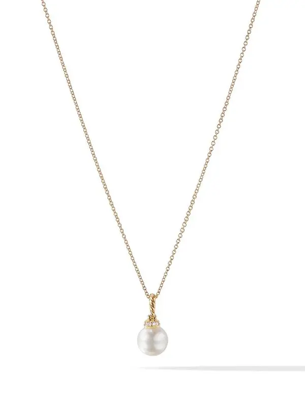 David Yurman 18kt Yellow Solari Pearl And Diamond Necklace - Gold