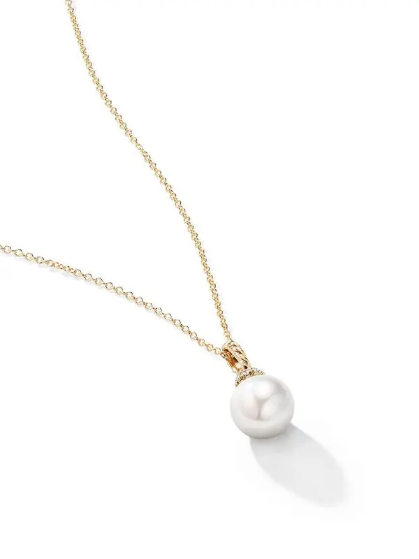 David Yurman 18kt Yellow Solari Pearl And Diamond Necklace - Gold
