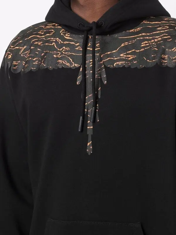 COUNTY OF MILAN Marcelo Burlon Wings Print Hoodie - Black