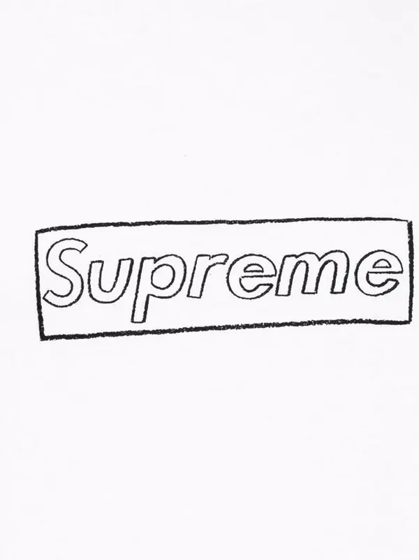 Supreme X Kaws Chalk Logo T-shirt - White