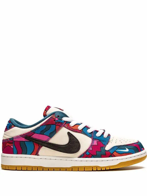 Nike X Parra Dunk Low Sb Abstract Art Sneakers - White