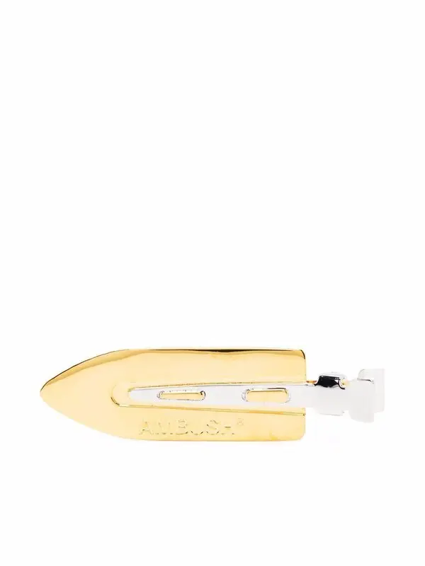 Ambush Two-Tone Logo Hair Clip In Gold - 5% Off | Editorialist
