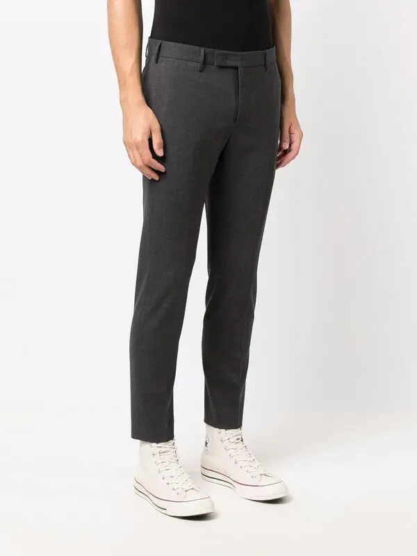 PT TORINO Pressed-crease Tailored Trousers - Grey