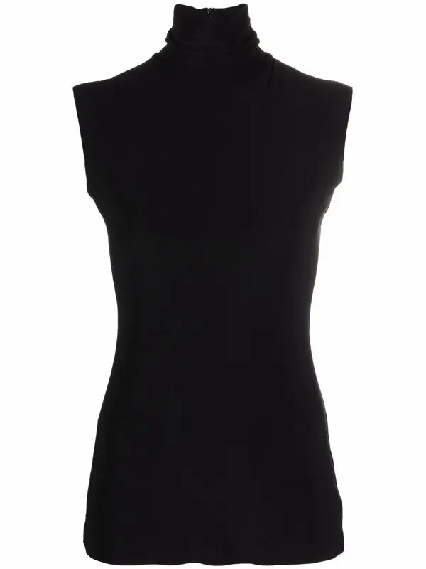 Norma Kamali Roll-neck Sleeveless Top