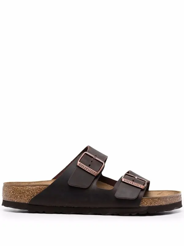 BIRKENSTOCK Arizona Oiled Leather Sandals - Brown