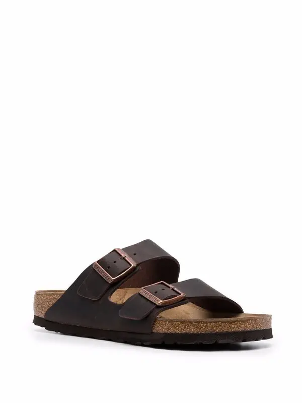 BIRKENSTOCK Arizona Oiled Leather Sandals - Brown