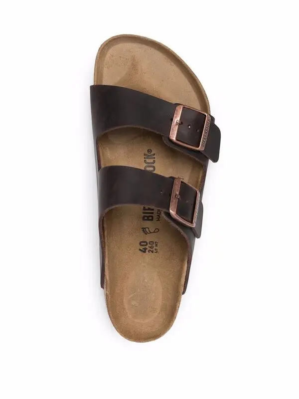BIRKENSTOCK Arizona Oiled Leather Sandals - Brown
