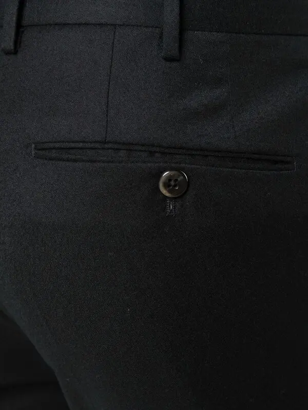 PT TORINO Pressed-crease Slim-fit Tailored Trousers - Black