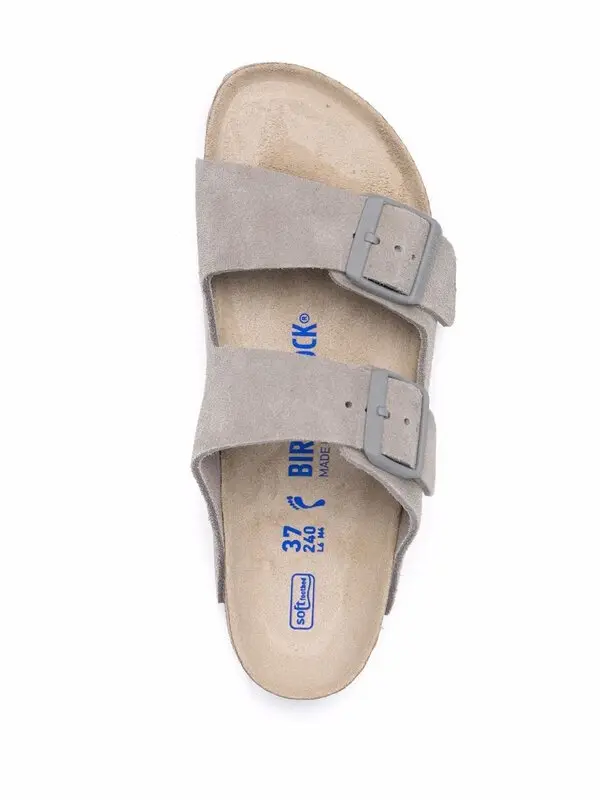 BIRKENSTOCK Arizona Suede Sandals - Grey