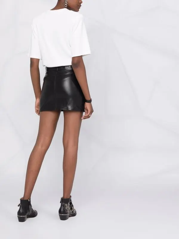 MANOKHI Leather Mini Skirt