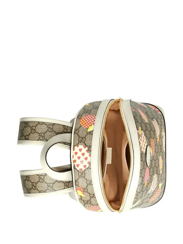 Gucci Valentine\'s Day Apple-print Backpack In Neutrals Gucci Valentine main image 3