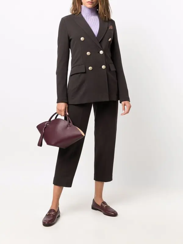 CIRCOLO 1901 Pressed-crease Cropped Trousers