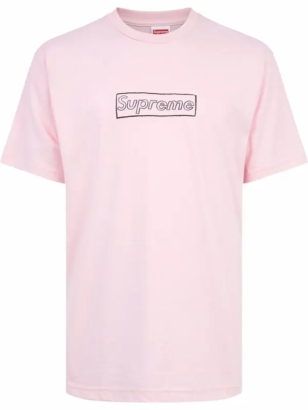 Supreme X Kaws Chalk Logo Crew Neck T-shirt