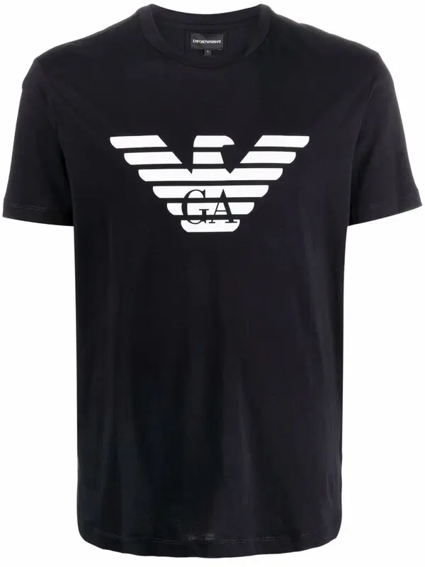 Emporio Armani Eagle-logo T-shirt - Blue