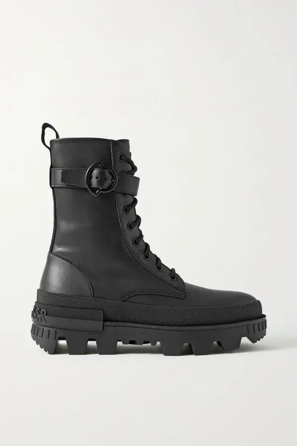 moncler - Moncler Carinne Leather Ankle Boots