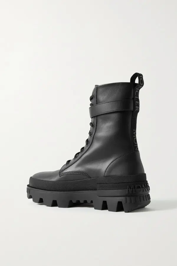 moncler - Moncler Carinne Leather Ankle Boots